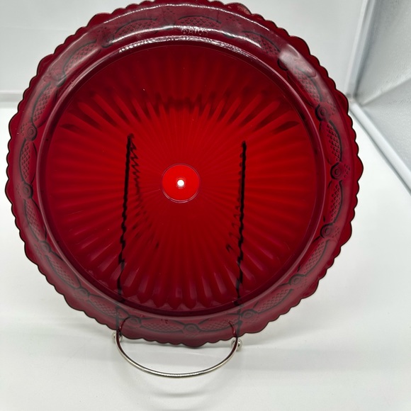 Avon | Dining | Vintage Avon Cape Cod Ruby Red Serving Tray Bottom ...